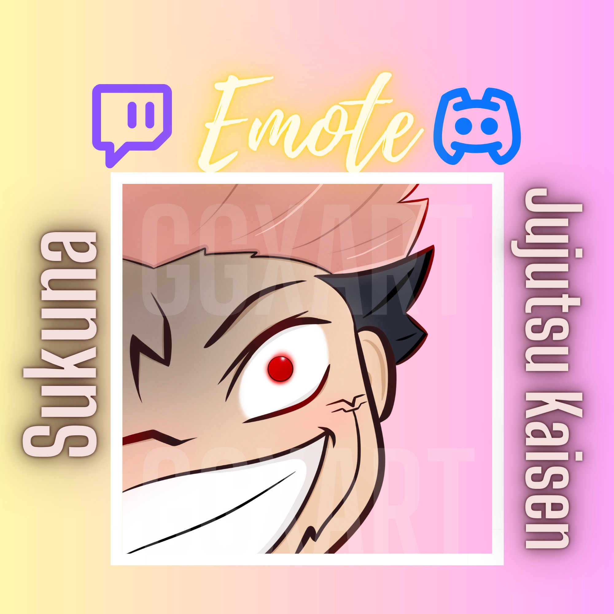 Sukuna Emote Jujutsu Kaisen - Evil Smile - Etsy