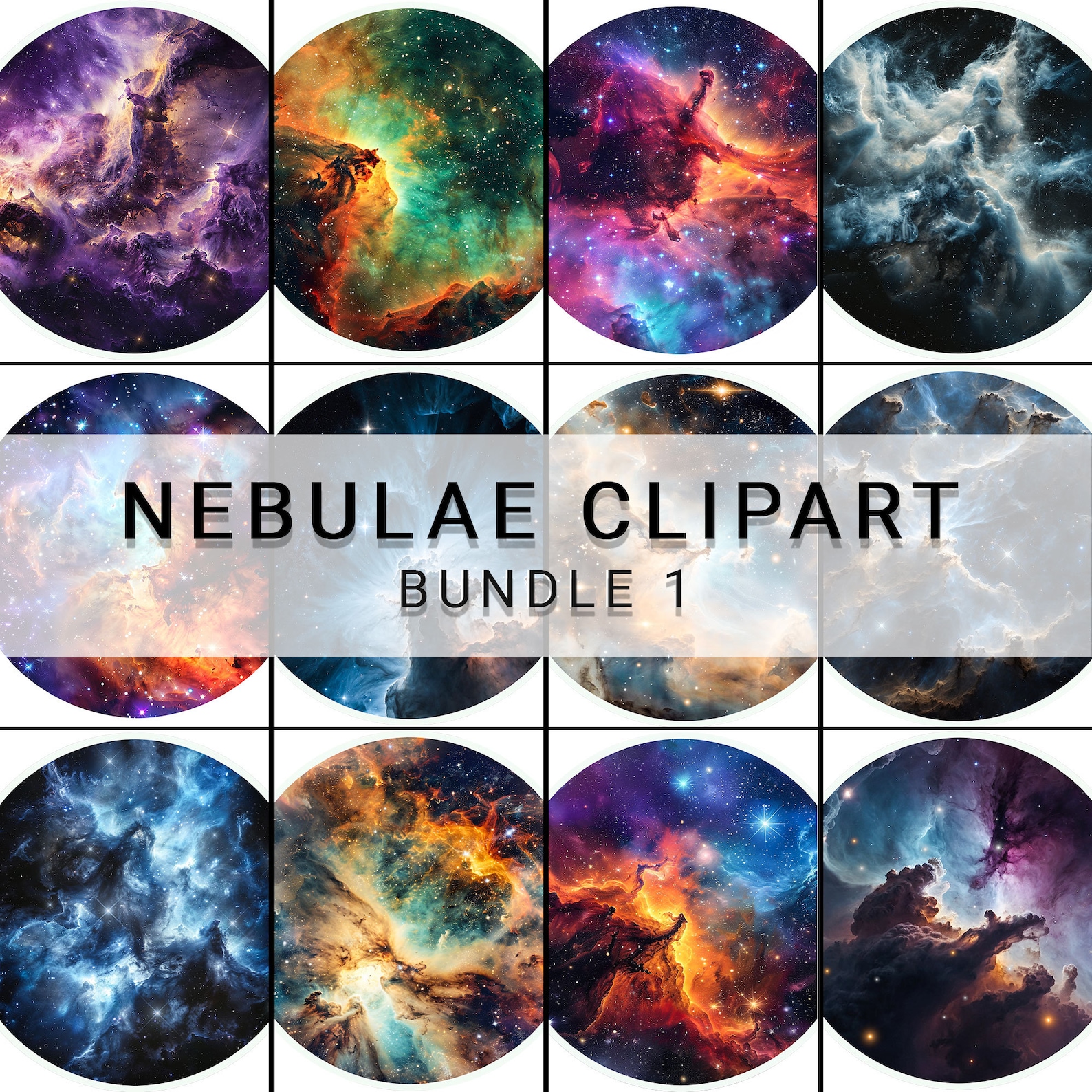 30 PNG Nebulae Clipart Bundle | Instant Download | Outer Space Clipart ...