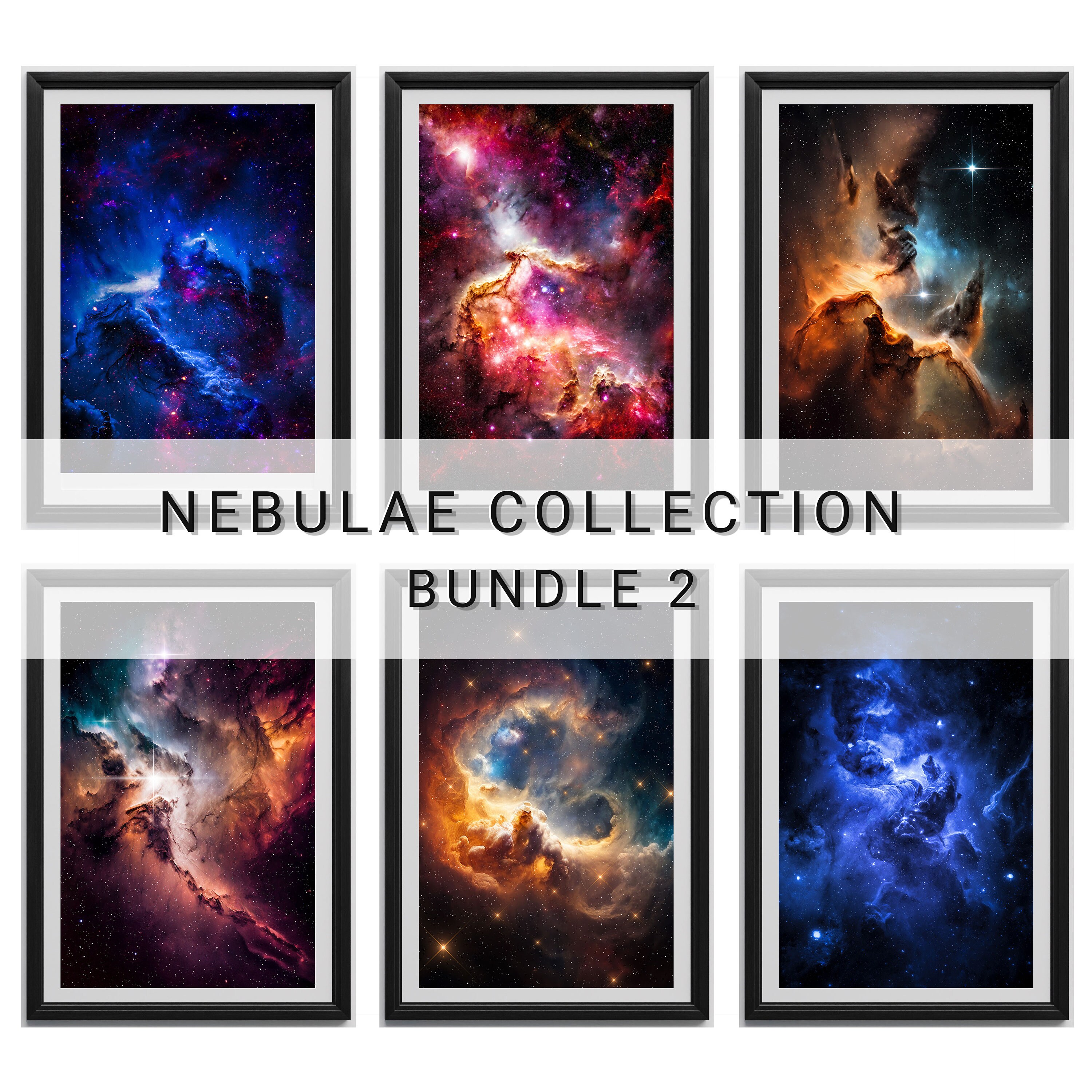 Nebulae Printable Wall Art Collection Space Art Set of 10 Nebula Art ...