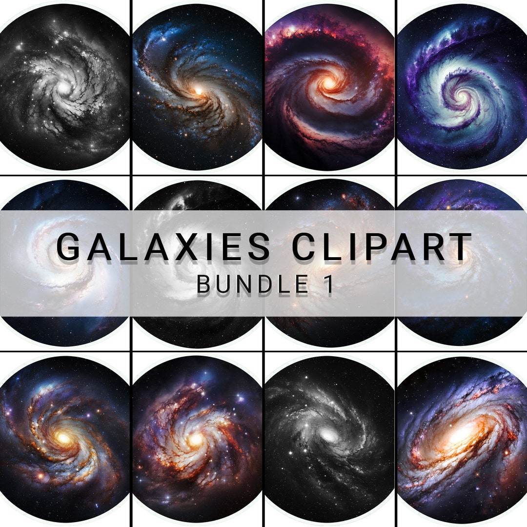 30 PNG Galaxies Clipart Bundle | Instant Download | Outer Space Clipart ...