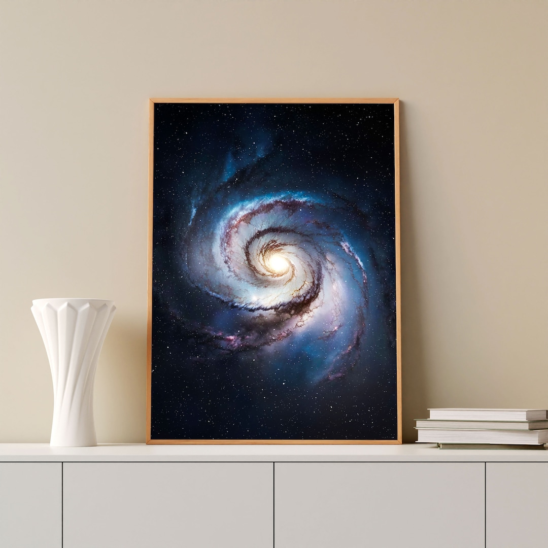 Swirling Galaxy Poster | Cosmic Wall Art (digital Download) - Etsy
