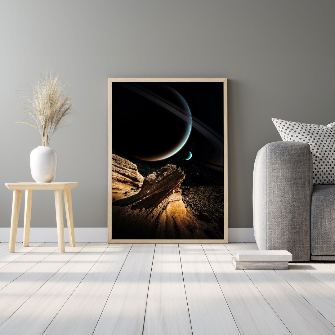 Instant Download | Space Art Poster | Saturn Poster | Cosmic Wall Art ...