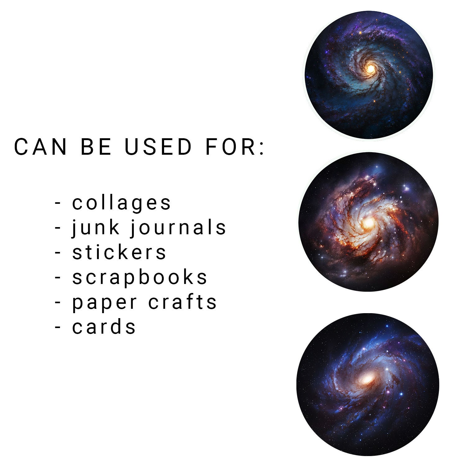 30 PNG Galaxies Clipart Bundle | Instant Download | Outer Space Clipart Set | Junk Journal ...