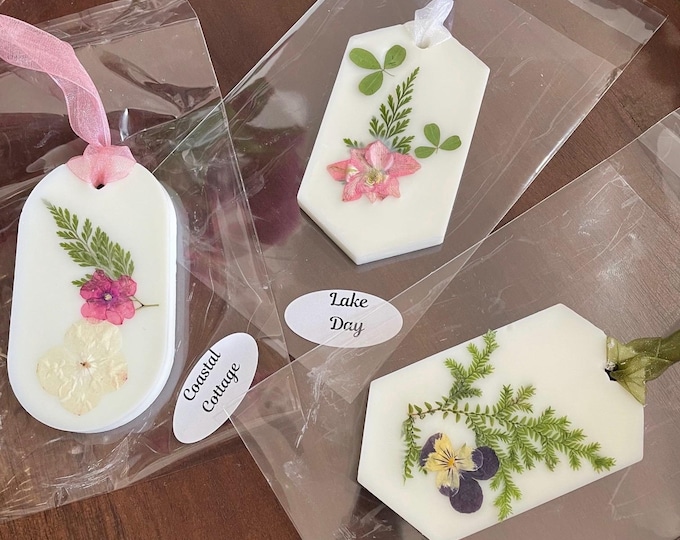 Scented Soy Wax Sachet Tablet Freshener With Dried Flowers Aromatherapy ...