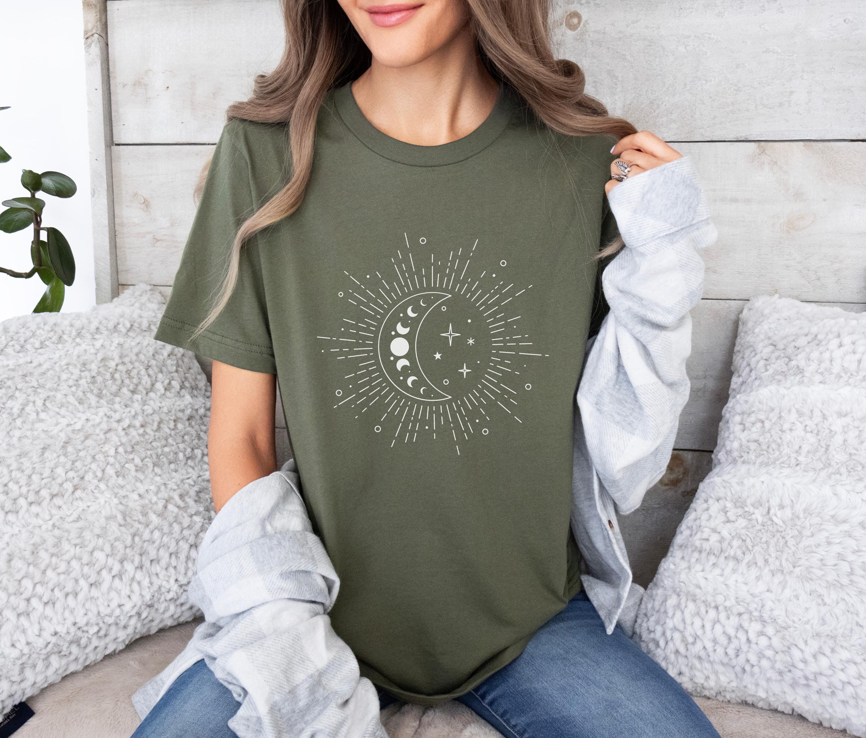 Lunar Shirt | Cute Moon T-shirt | Sun Moon and Stars Tee | Moon Phases ...