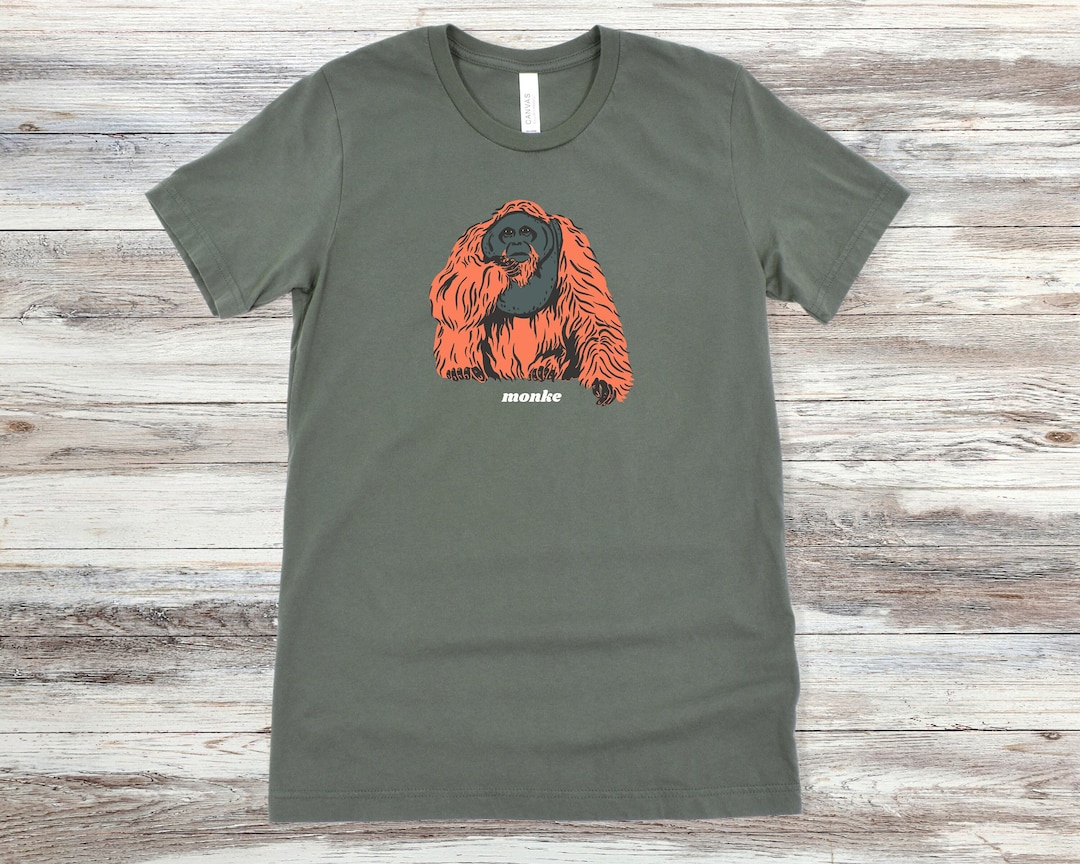 Monke Shirt, Funny Meme Tshirt, Funny Monkey Tee, Funny Graphic Tee ...