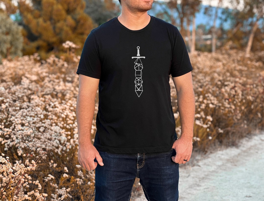 D&D Dice Sword Shirt | Minimalist DND Tee | Cool RPG Shirt | Dnd Dice ...