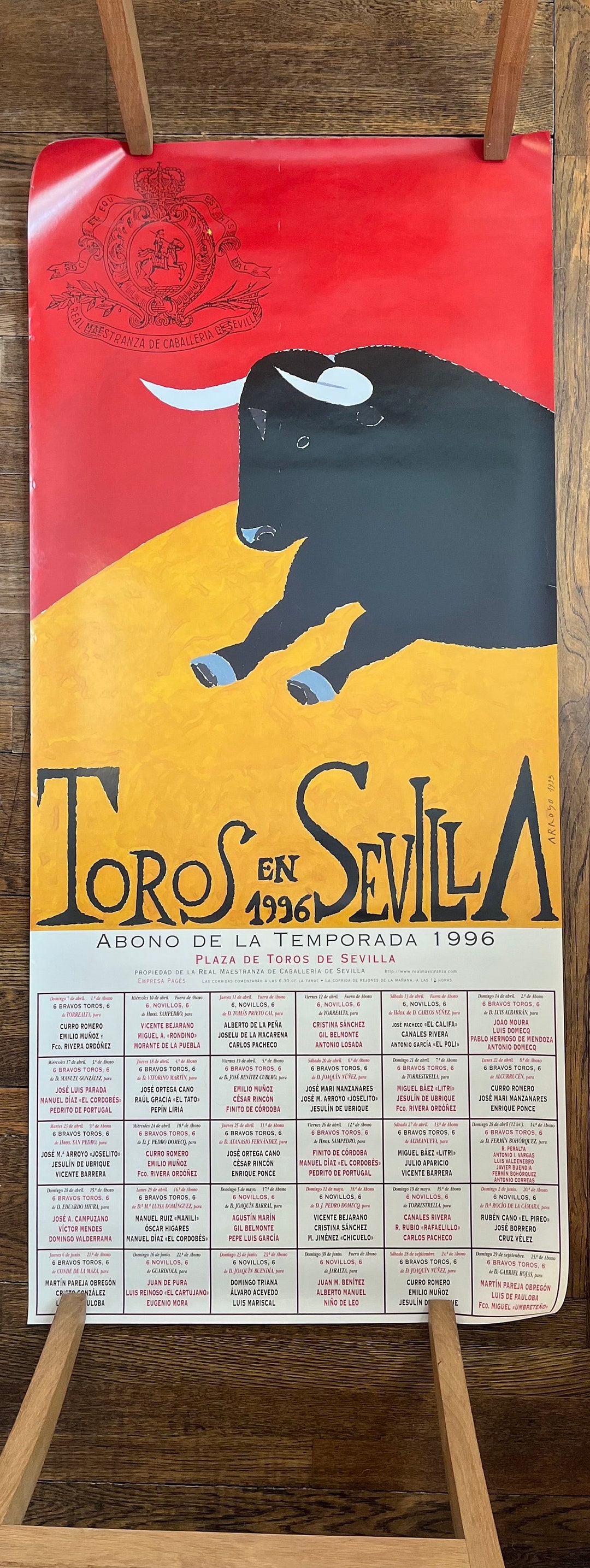 Bullfighting Poster Sevilla Original 1996 - Etsy