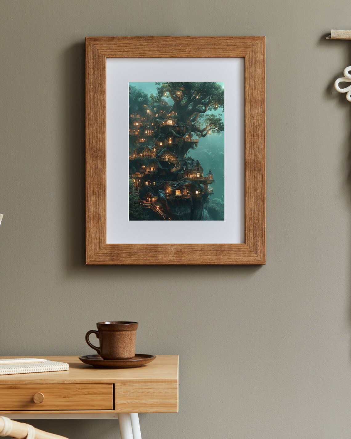 Elven Forest Treehouse Fantasy Artwork, Mythical Art, Magical Art ...