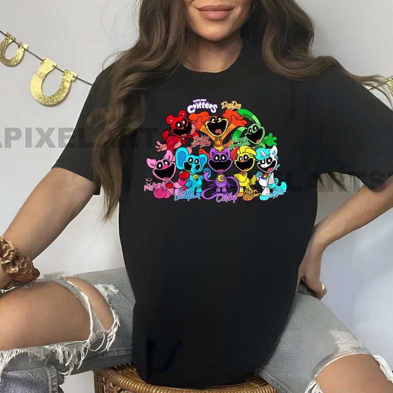 Poppy Playtime T-shirt Smiling Critters Shirt Poppy Playtime Merch ...