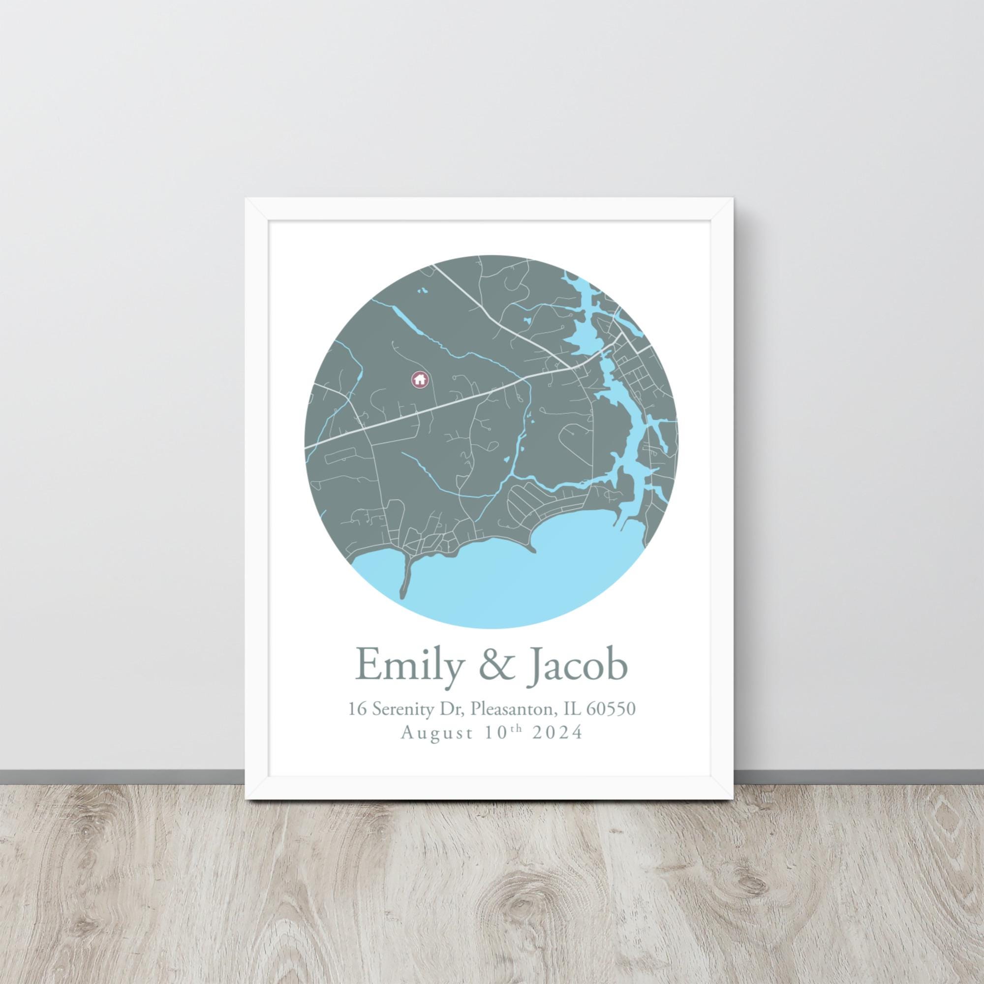 Welcome Home Personalized Map Poster - Etsy