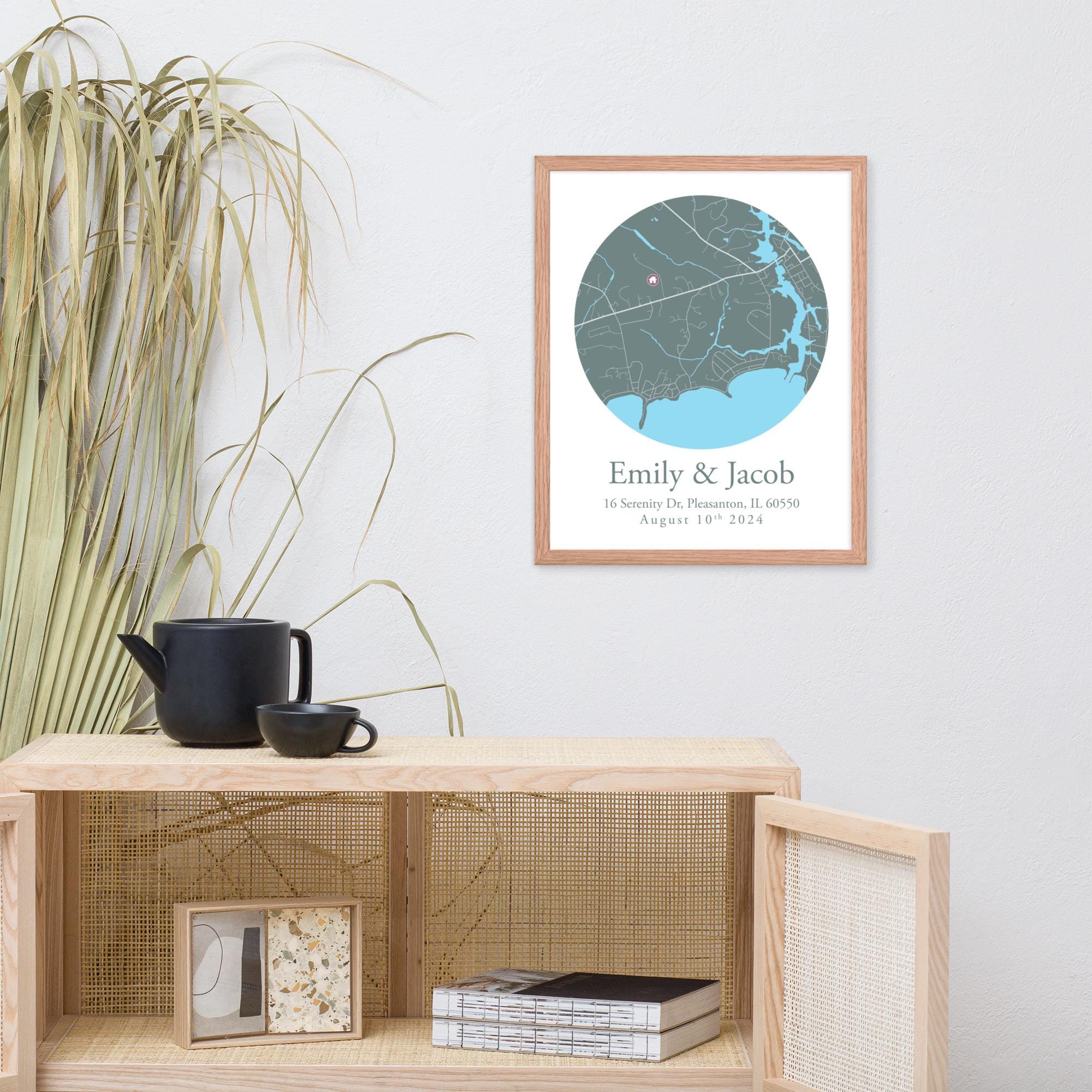 Welcome Home Personalized Map Poster - Etsy
