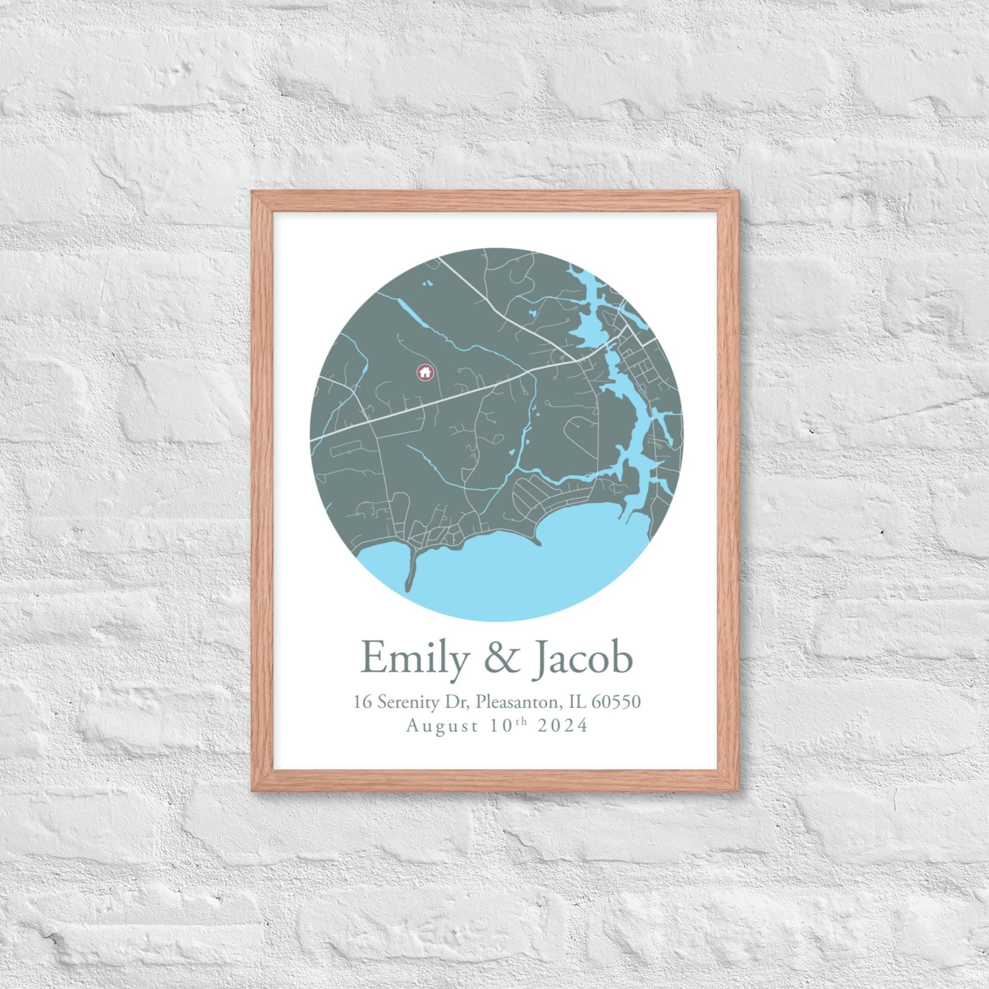 Welcome Home Personalized Map Poster - Etsy