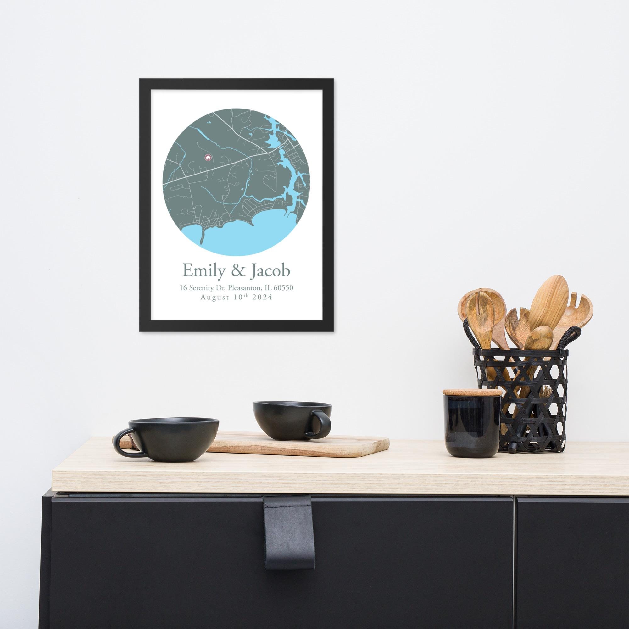 Welcome Home Personalized Map Poster - Etsy