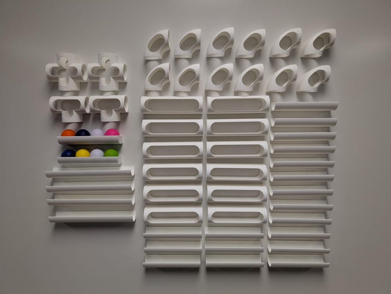 60pc STEM Magnetic Wall Giant Marble Run Toy With Pipes and Golf Balls ...