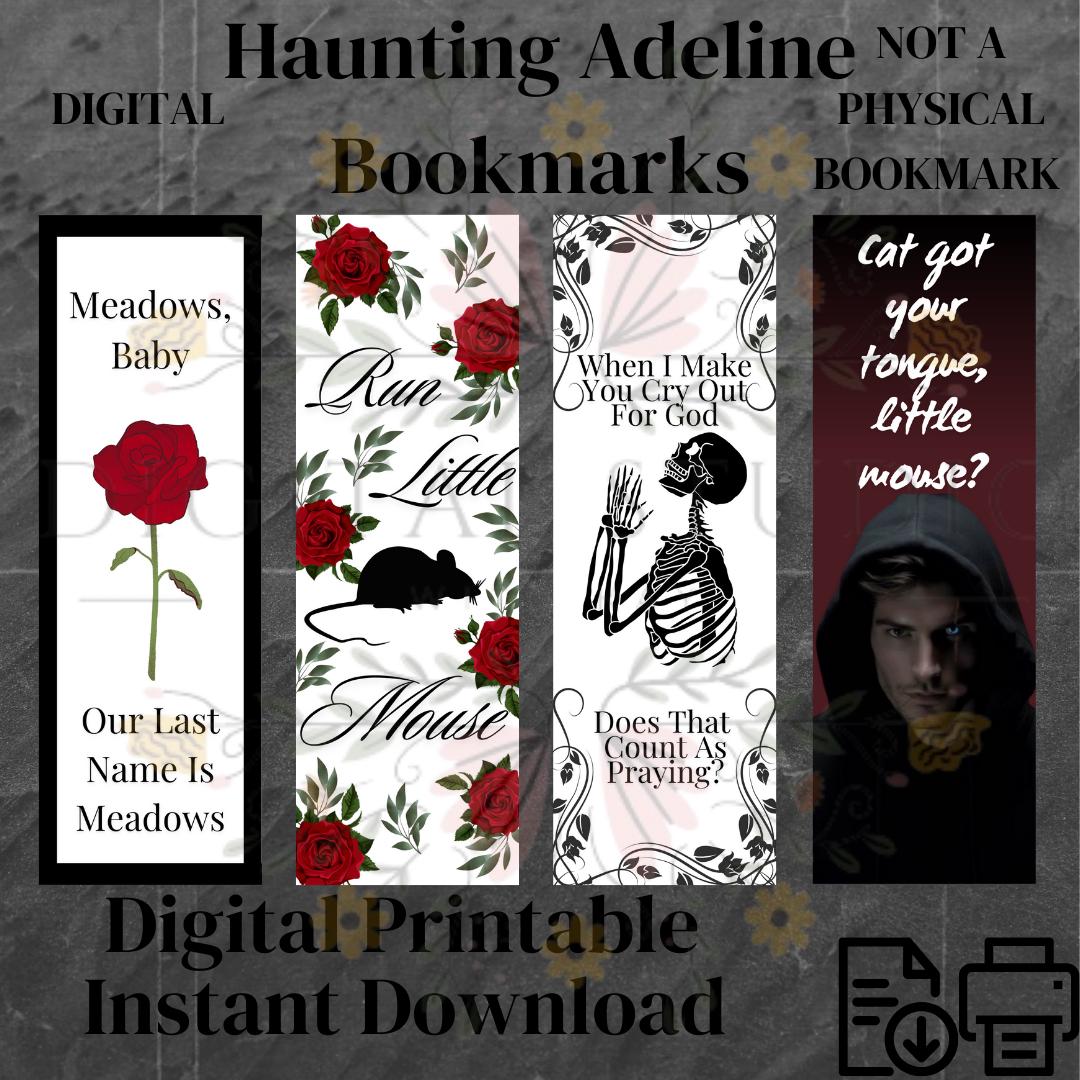 Digital Printable Bookmarks | Haunting Adeline Bookmarks | 4 Bookmarks ...