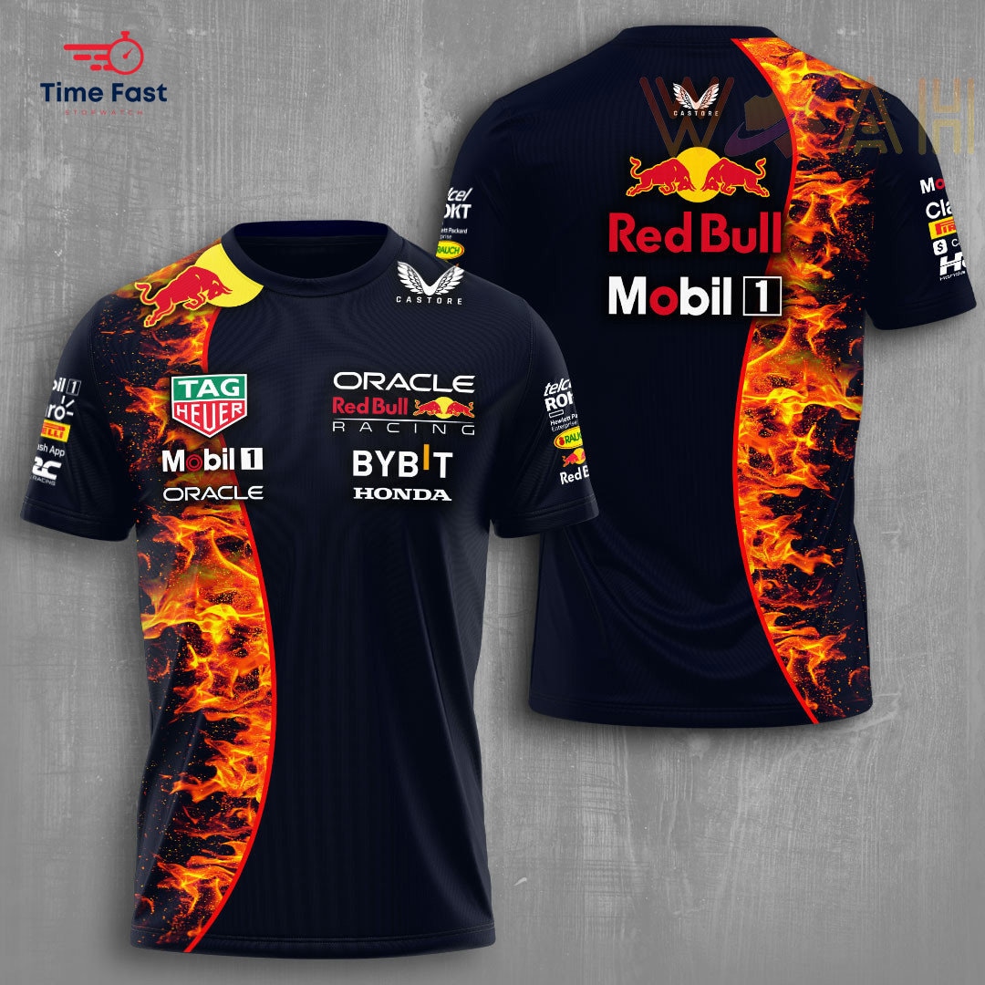 Personalized Red Bull Racing Team Logo AOP 3D Printed Fan Gift T-shirt ...