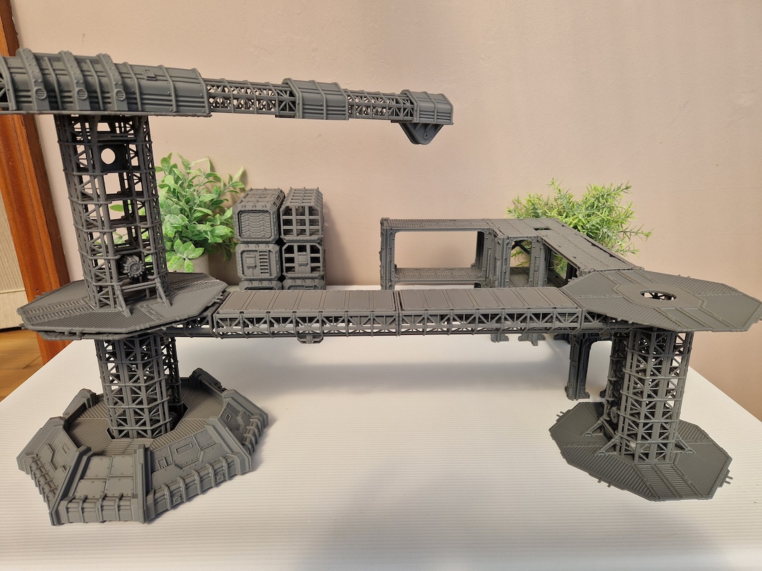 Tabletop Industrial Orbital Crane Bridging Extension for Warhammer 40k ...