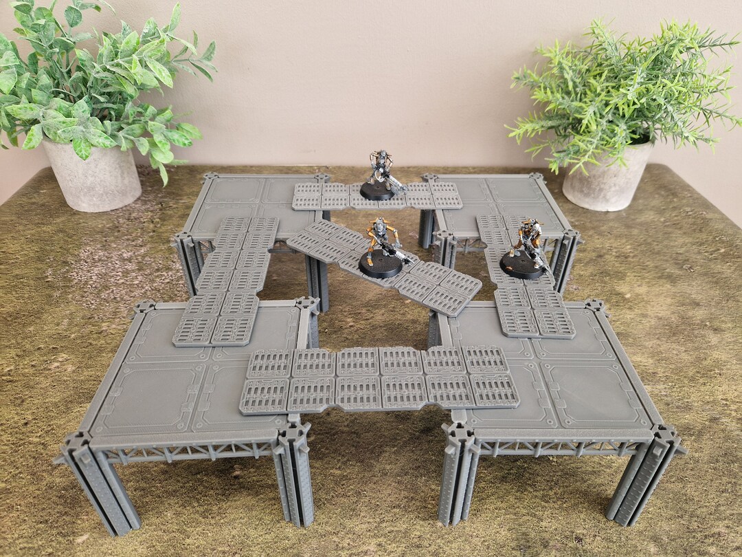 Tabletop Walkways Bundle - 5 Pack for Warhammer 40k, Necromunda, Kill ...
