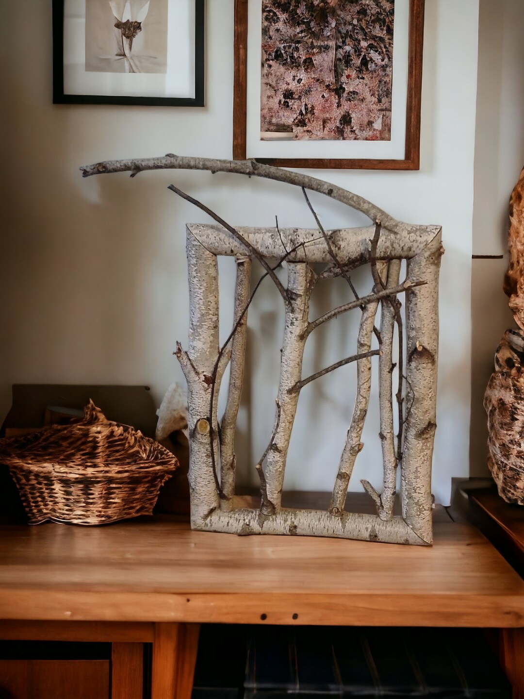 White Birch Wall Art Abstract Wood Wall Art Wood Decor One of a Kind ...
