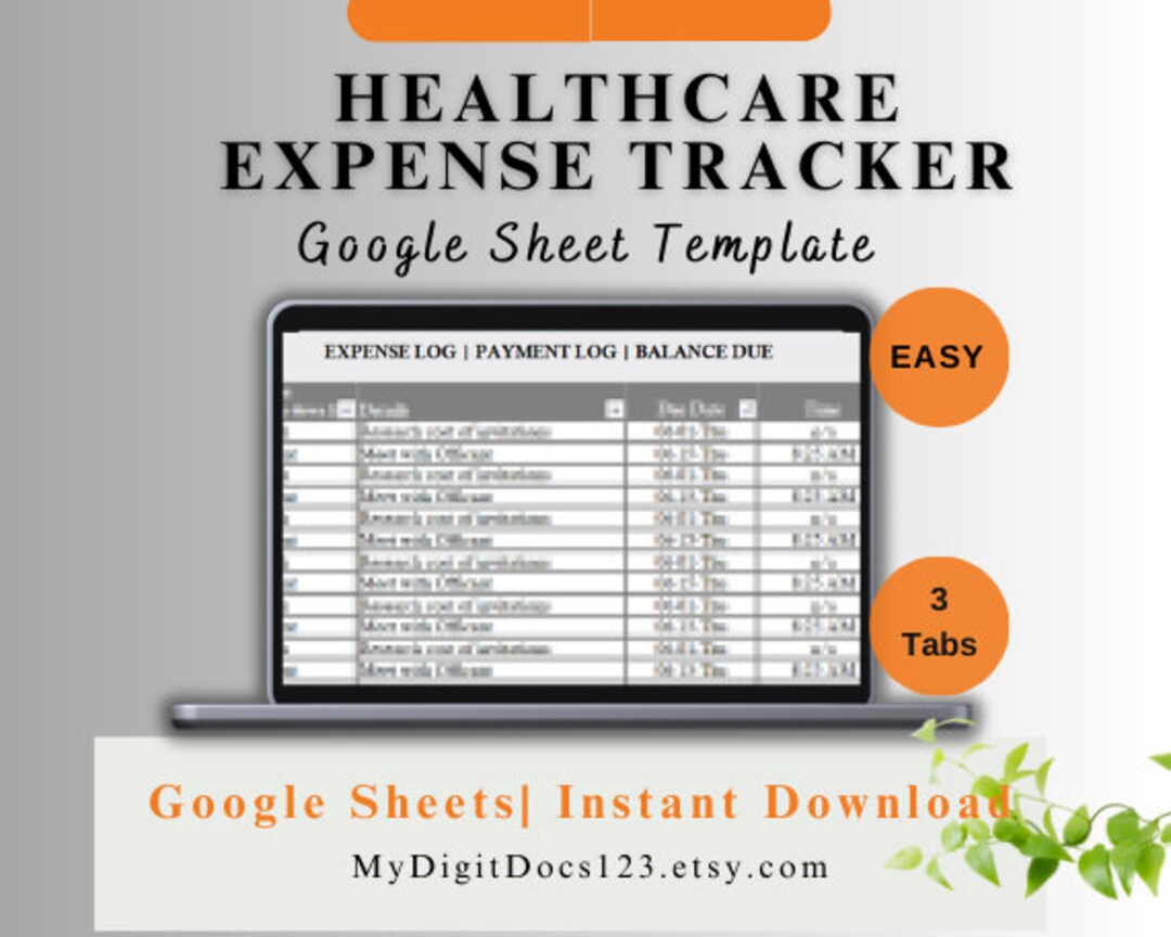 Healthcare Expense Tracker google Sheets Medical Bills Tracker Dental ...