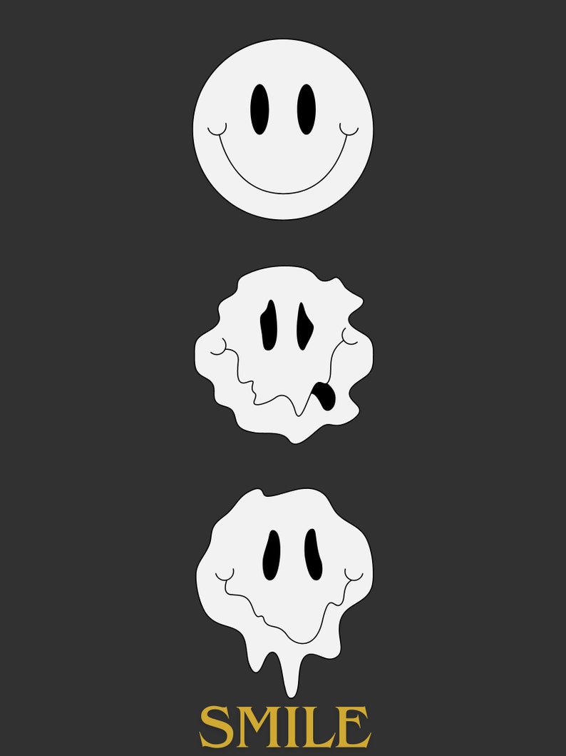 SMILE Printable Retro Art - Etsy