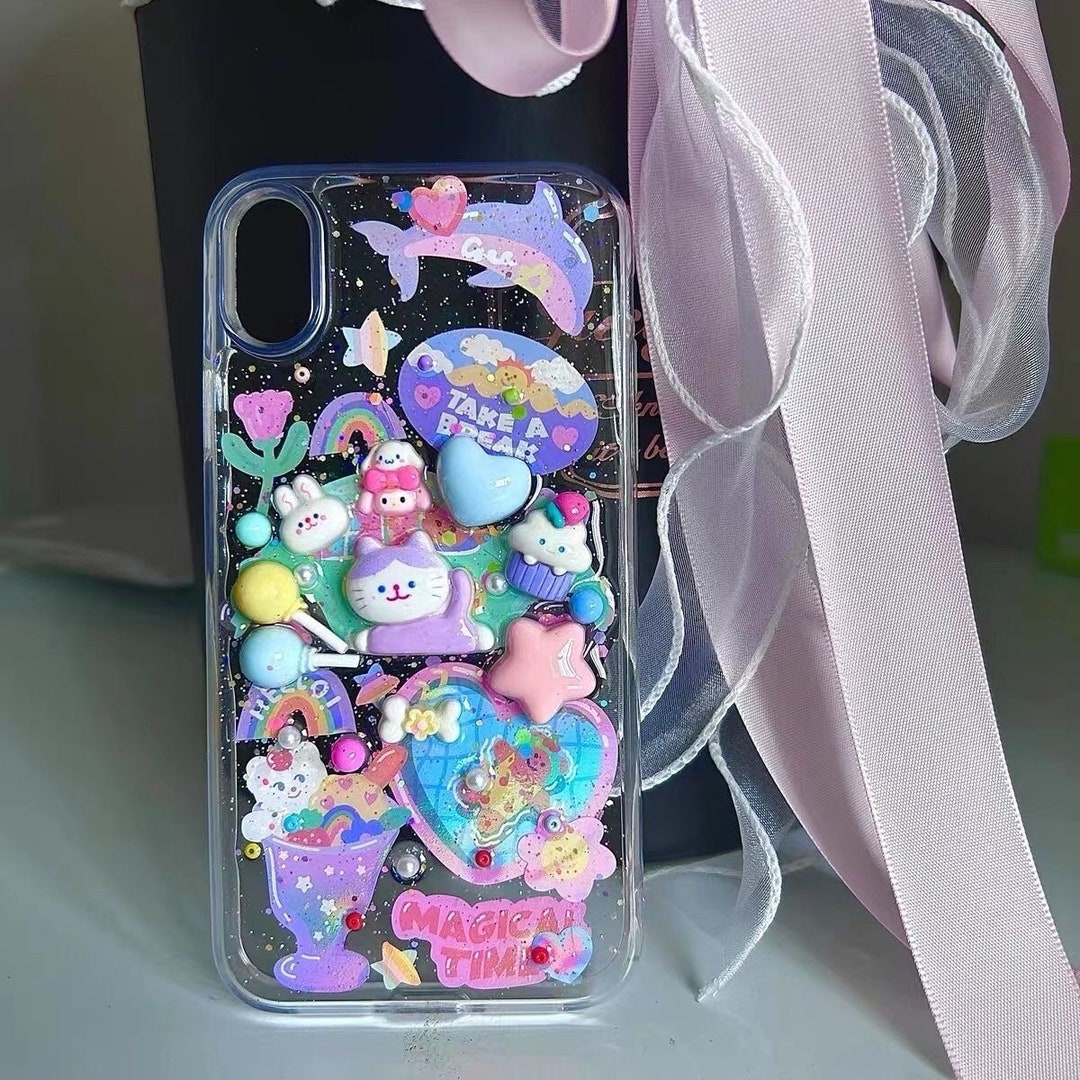 3D Phone Case,cute Charms Resin Phone Case, Glitter iPhone Case, Cute ...