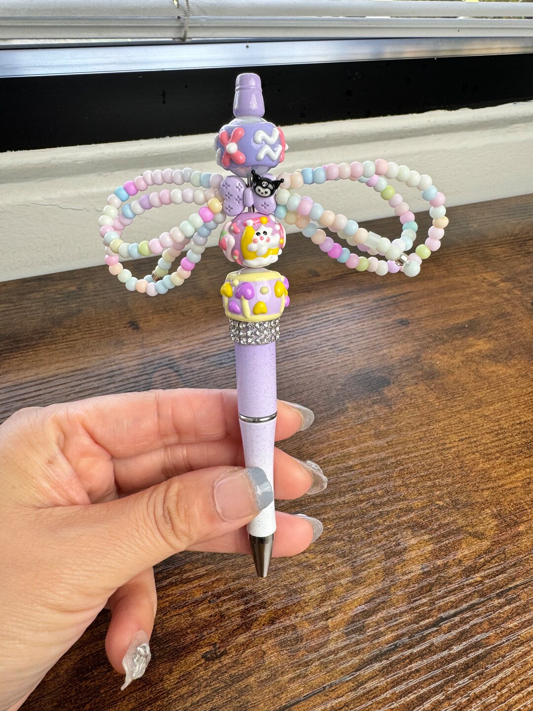 Bow Fancy Beaded Pen Figure Custom Beaded Pens DIY Handmade Characters ...