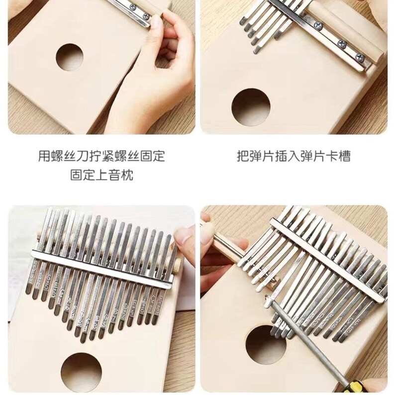 DIY Kalimba Thumb Piano Kit,diy Painting Wooden 17 Keys Kalimba Design ...