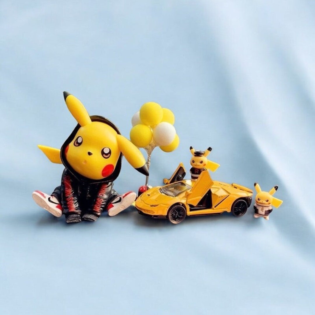 Cartoon Pikachu Car Ornament Set,pokemon Car Dashboard Decor,car ...