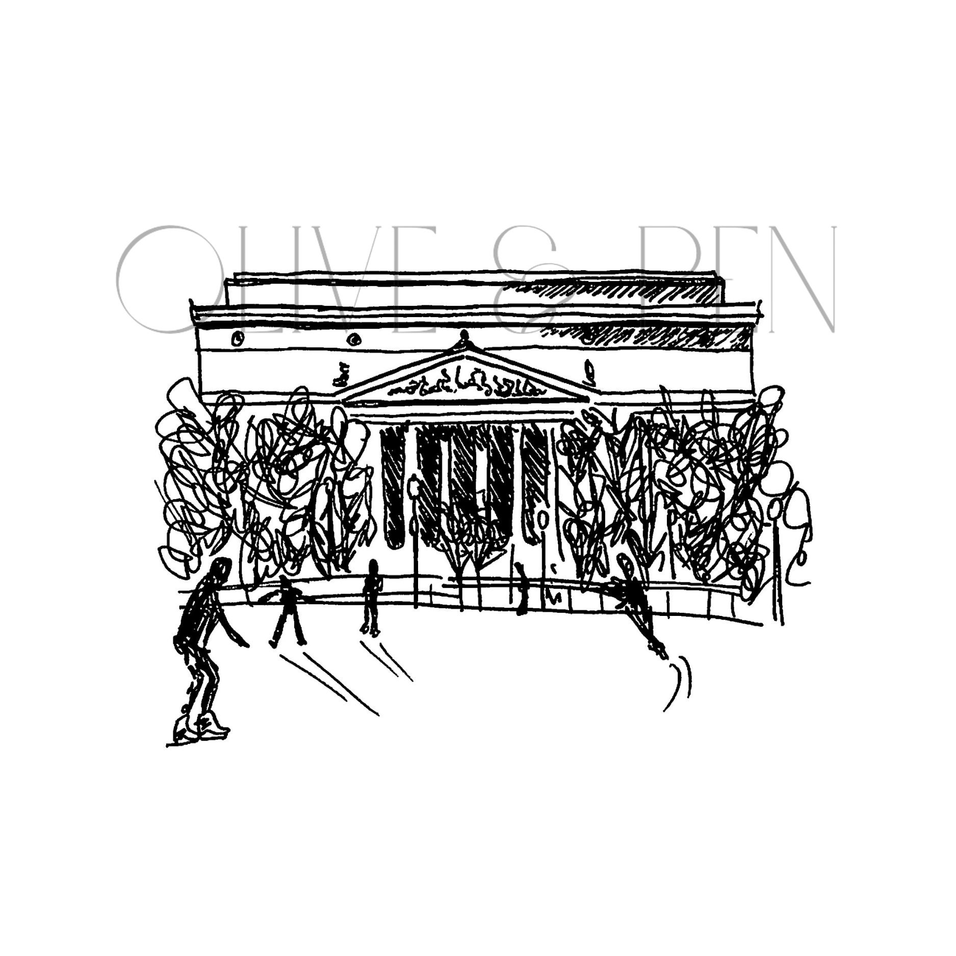 Custom Building Sketch - Etsy