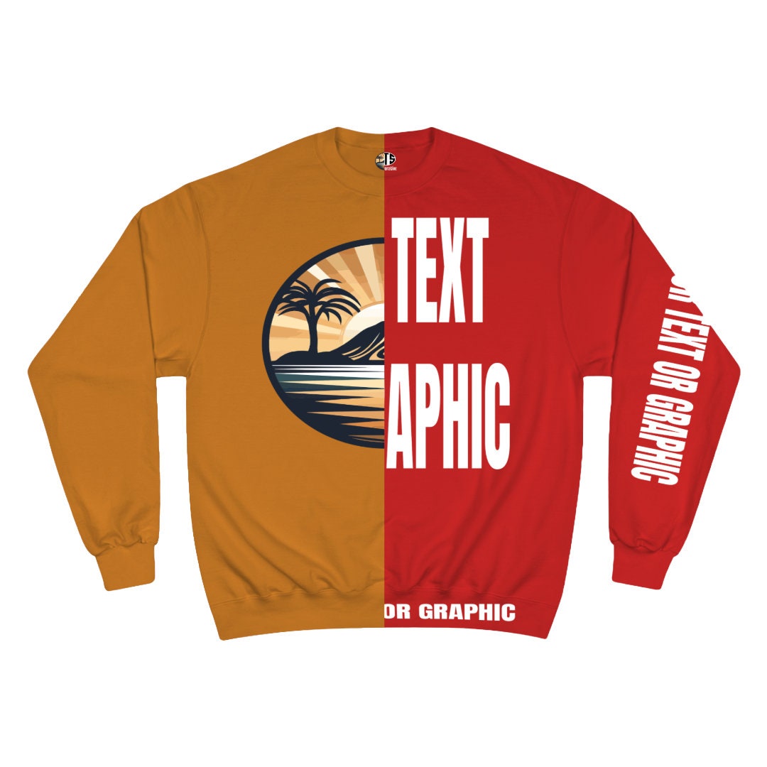Customizable Champion Crew Sweatshirt- PSD Mockup Showcase Your Designs ...