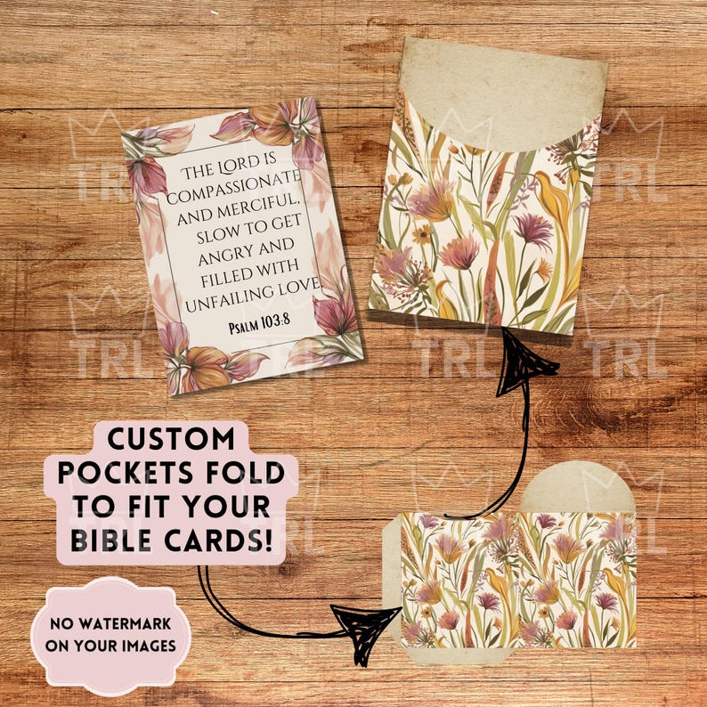 Printable Scripture Cards, ATC, Trust Hope Persevere Bible Verse Cards ...