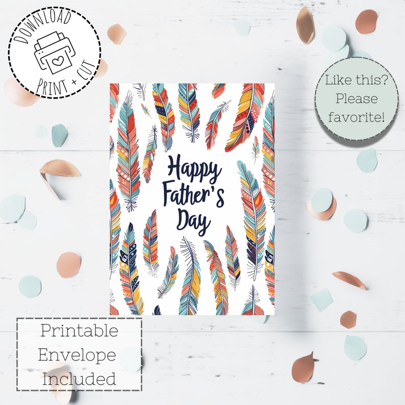Fathers Day Card, Printable Card for Dad, Card for Father's Day ...