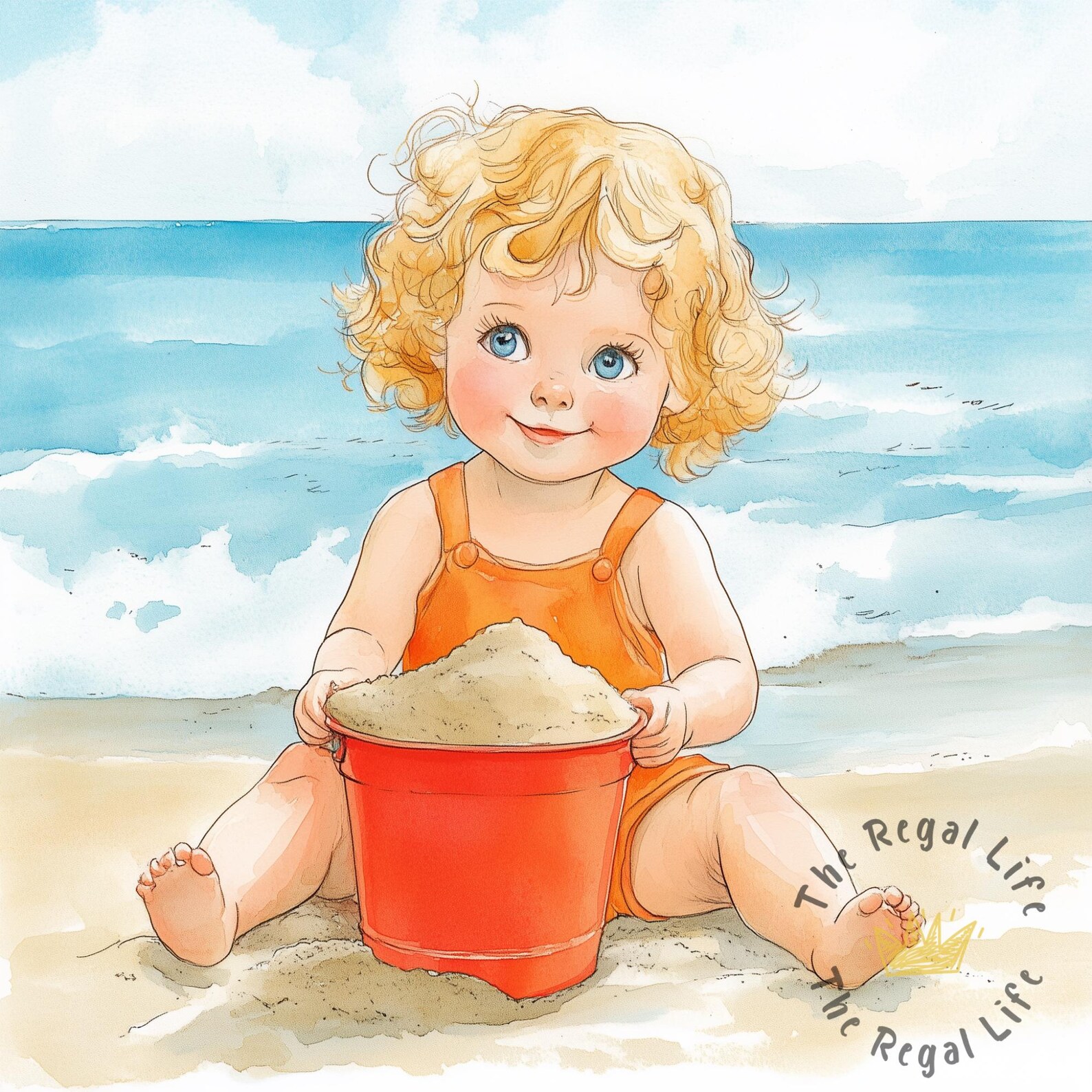 Beach Babies Clipart: Summer Scrapbook Images (commercial Use) (digital ...