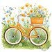 Watercolor Spring Bicycle Clipart: Vintage Bike Jpgs (digital Download ...