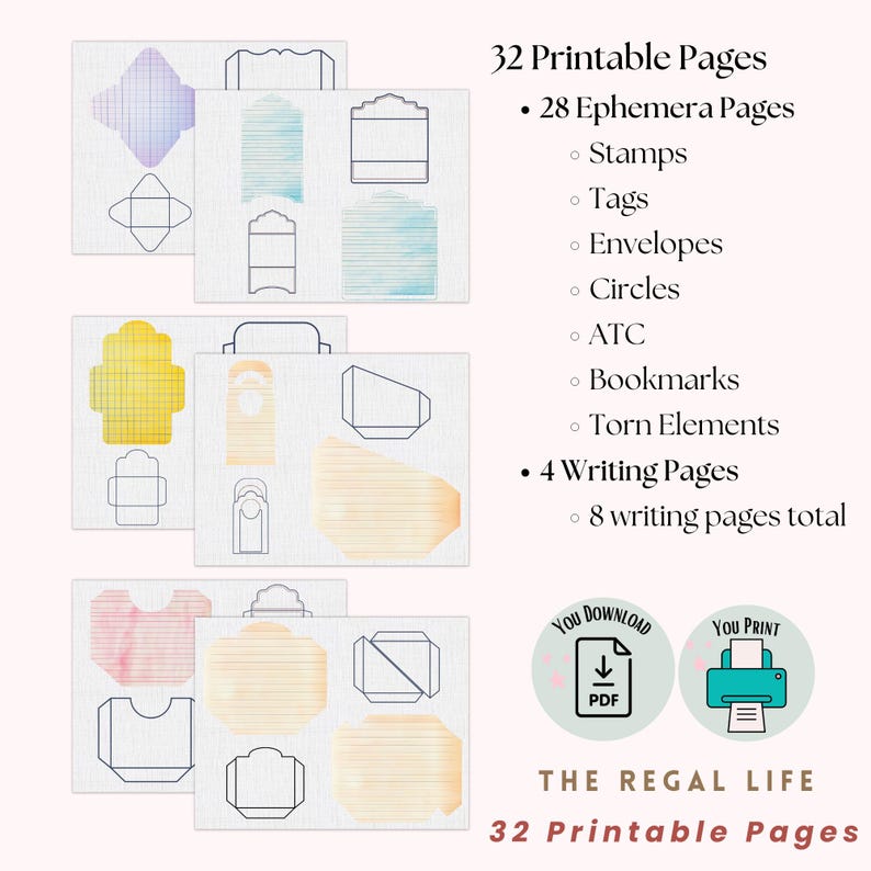 Back to School Ephemera: Printable Junk Journal Pages (PDF + JPEG) - Etsy