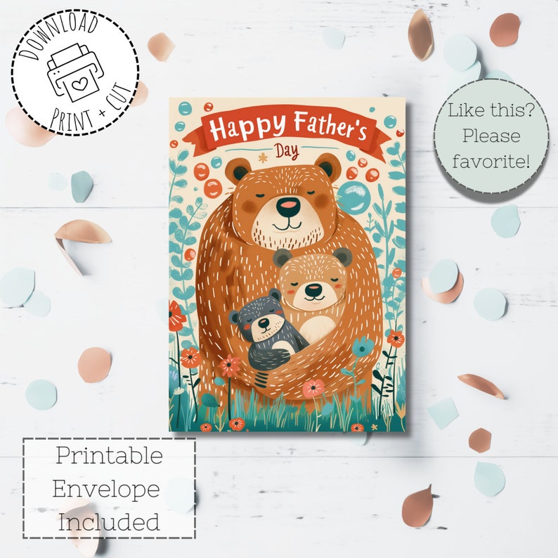 Printable Card for Dad, Printable Fathers Day Card, Father's Day Card ...
