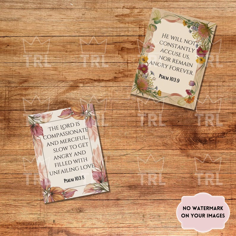 Printable Psalm 103 Scripture Cards: ATC With Pockets (digital Download ...