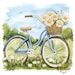 Watercolor Spring Bicycle Clipart: Vintage Bike Jpgs (digital Download ...