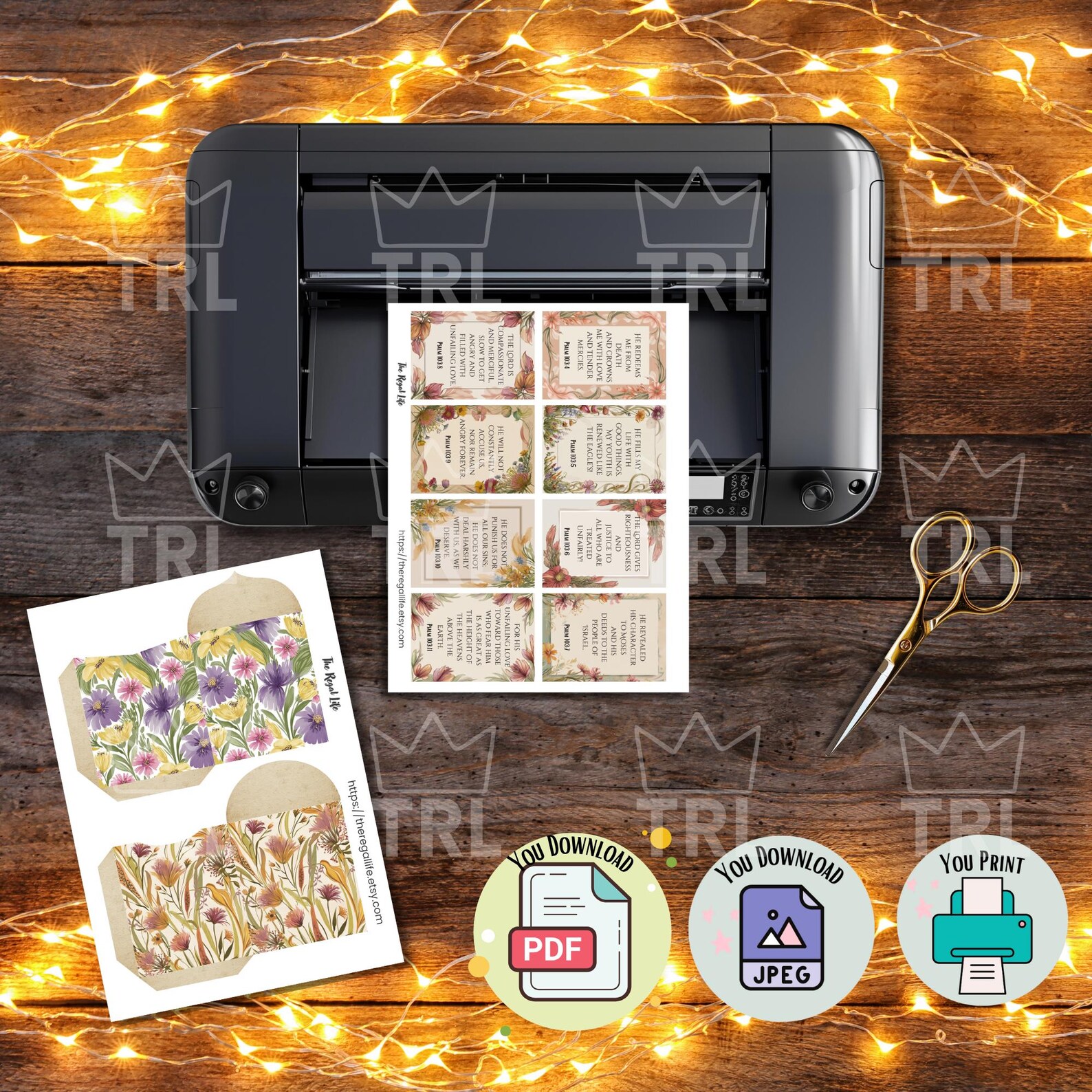 Printable Psalm 103 Scripture Cards: ATC With Pockets (digital Download ...