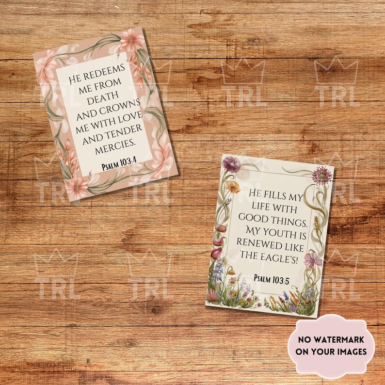 Printable Psalm 103 Scripture Cards: ATC With Pockets (digital Download ...