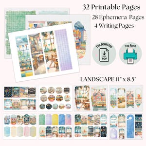 Back to School Ephemera: Printable Junk Journal Pages (PDF + JPEG) - Etsy