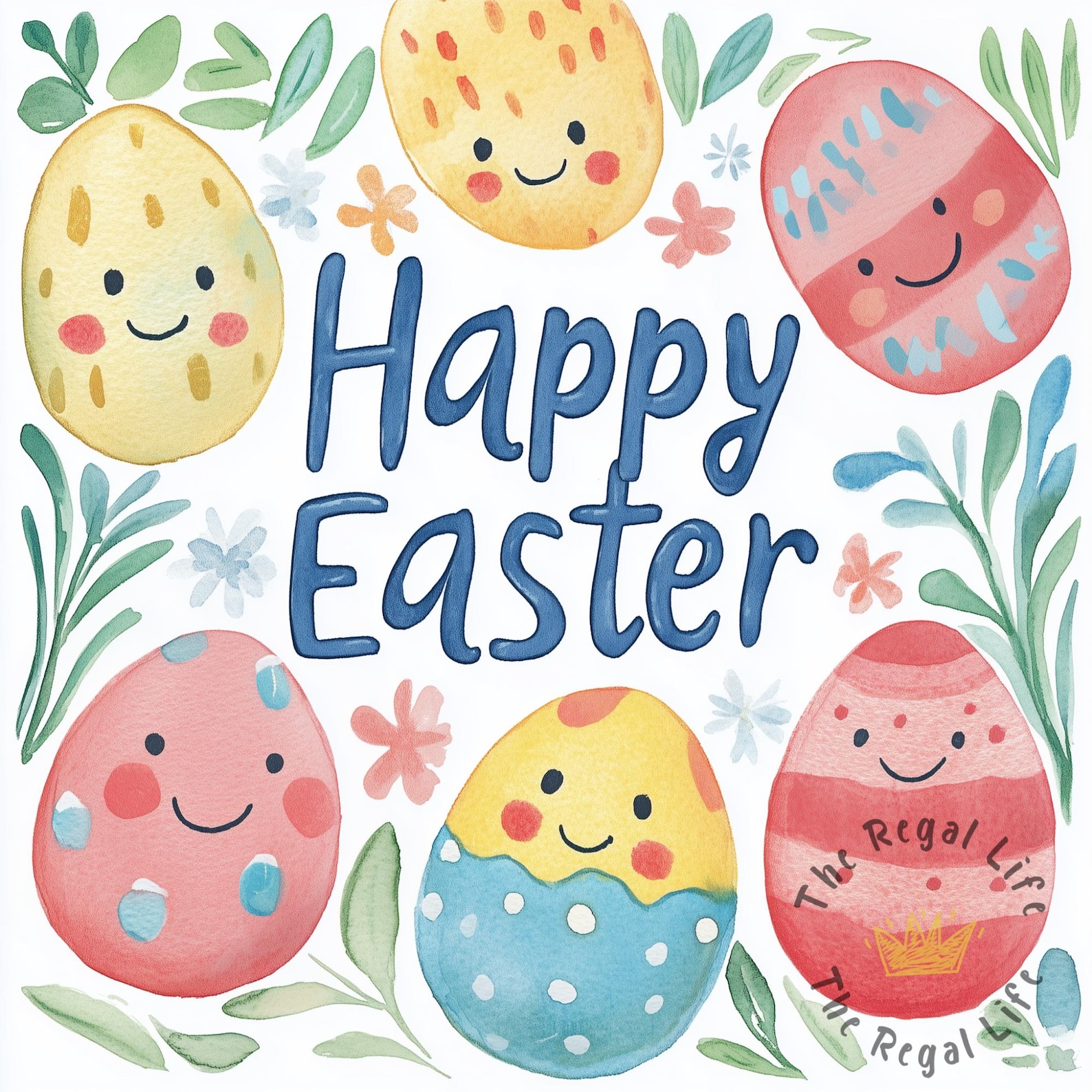 Happy Easter Clipart: Printable Easter Egg Images (digital Download) - Etsy
