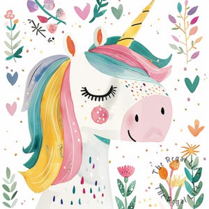 Magical Unicorn Clipart, Bright Unicorns, Unicorn Birthday Bundle for ...