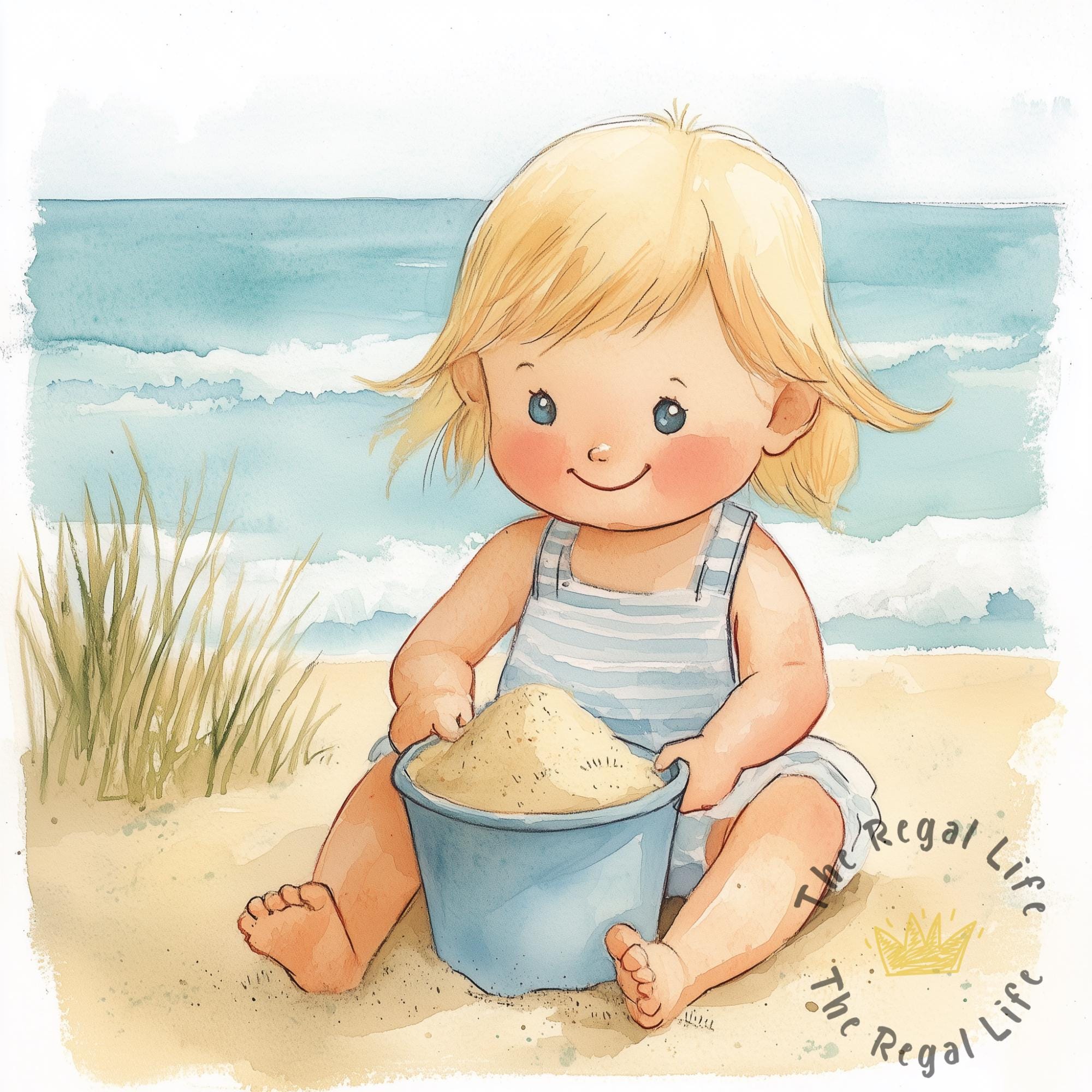 Beach Babies Clipart: Summer Scrapbook Images (commercial Use) (digital ...