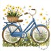 Watercolor Spring Bicycle Clipart: Vintage Bike Jpgs (digital Download ...
