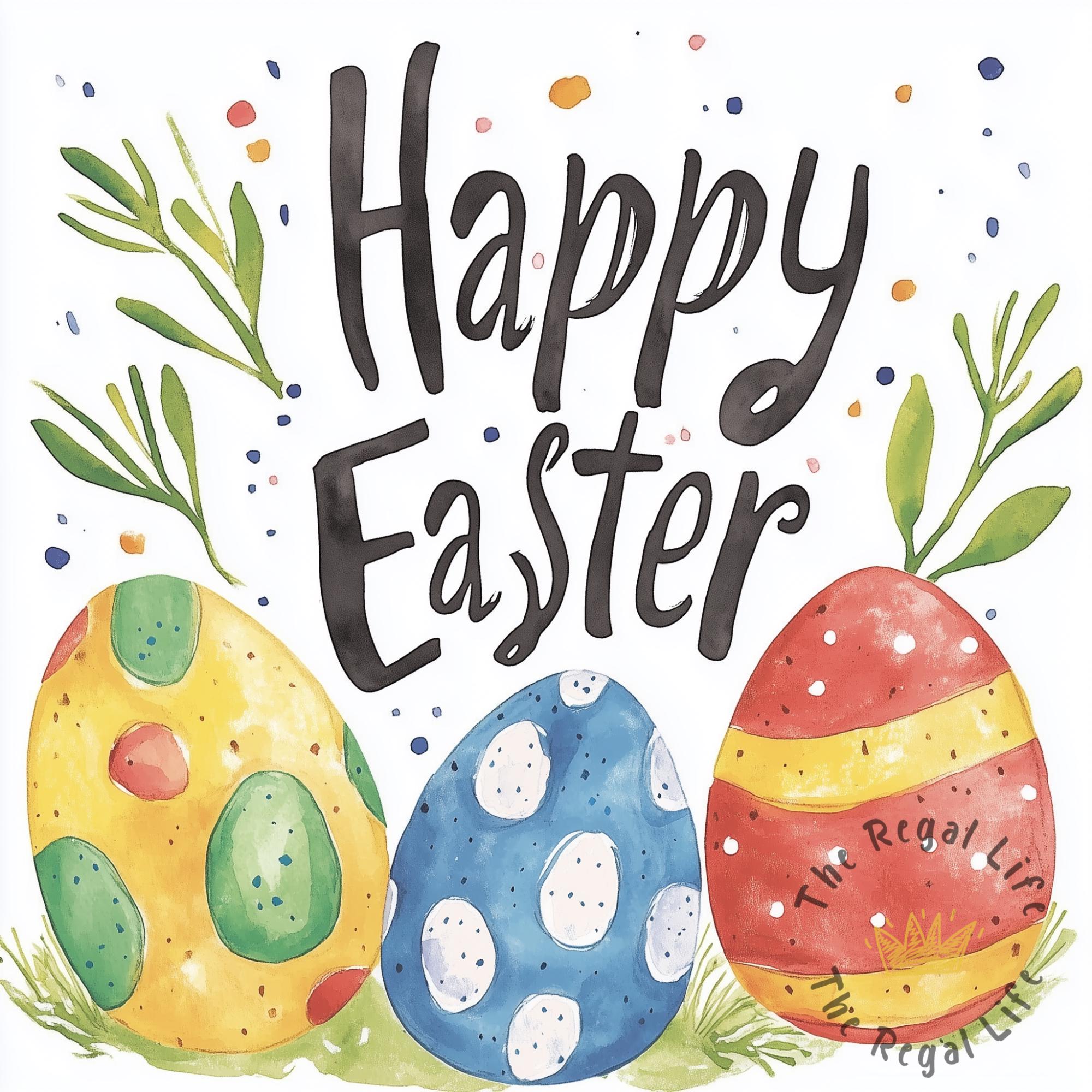 Happy Easter Clipart: Printable Easter Egg Images (digital Download) - Etsy
