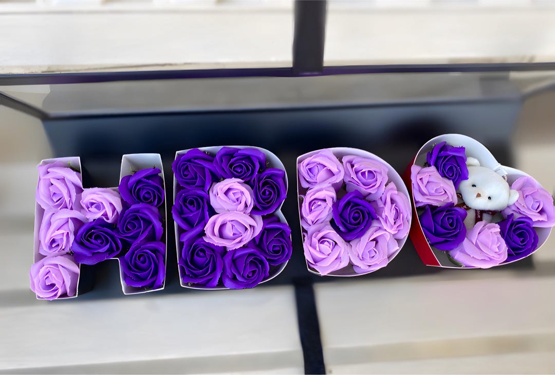Birthday Box, HBD, Floral Window Gift Box for Birthday. Comes Filled ...