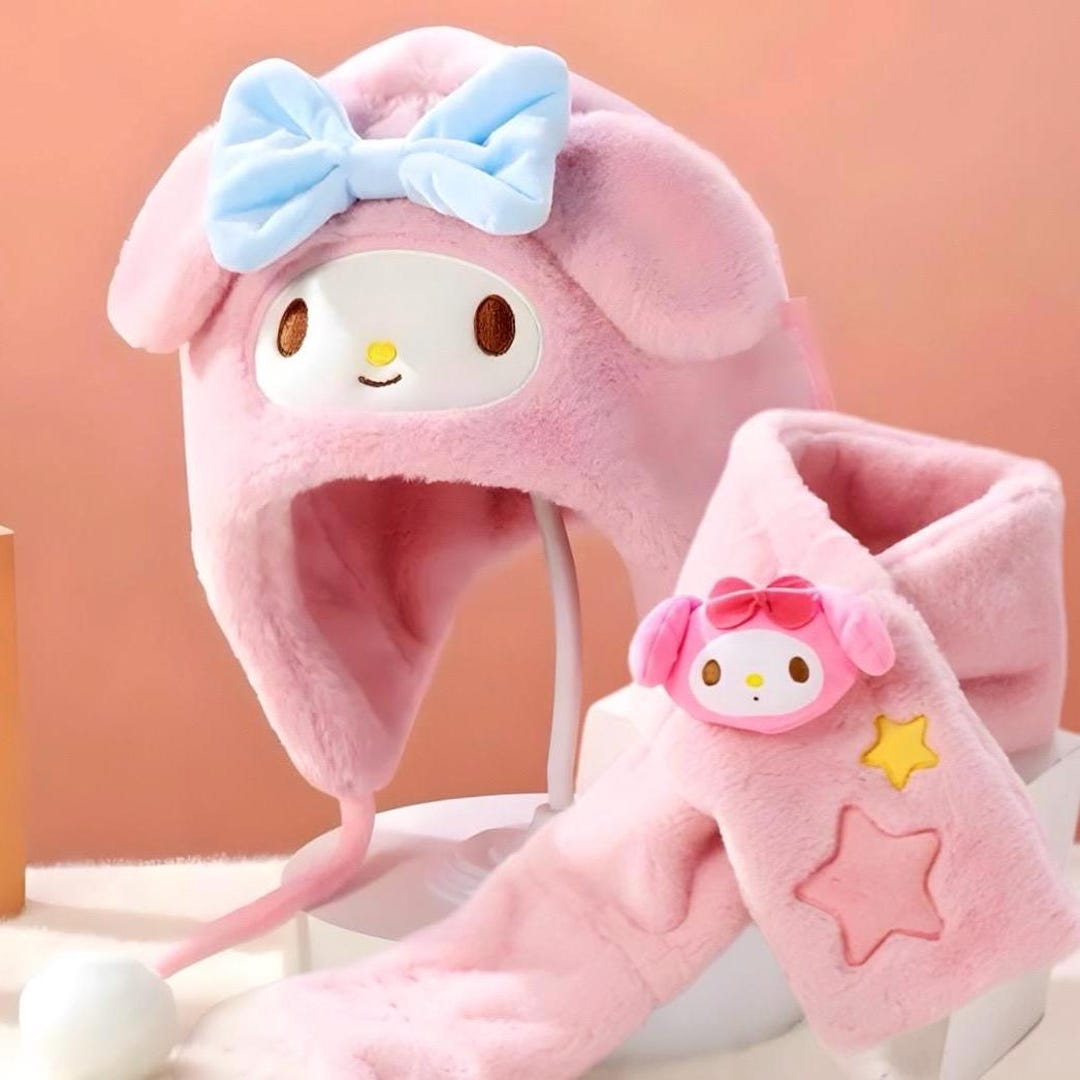 Extra Soft Sanrio Hat Beanie, Scarf (2 Styles) Hello Kitty, My Melody ...